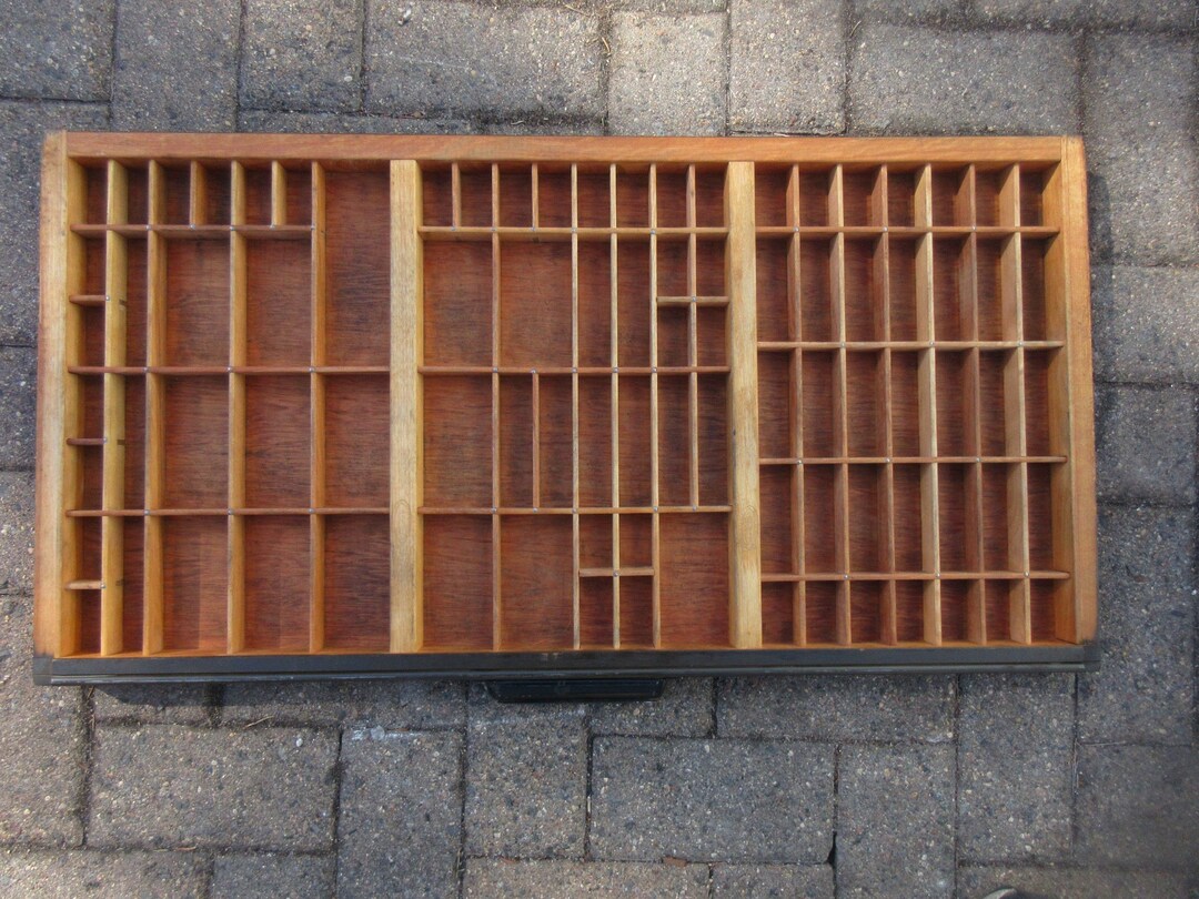 Antique Letterpress Thompson California Job Case, Type Case, Shadow Box ...