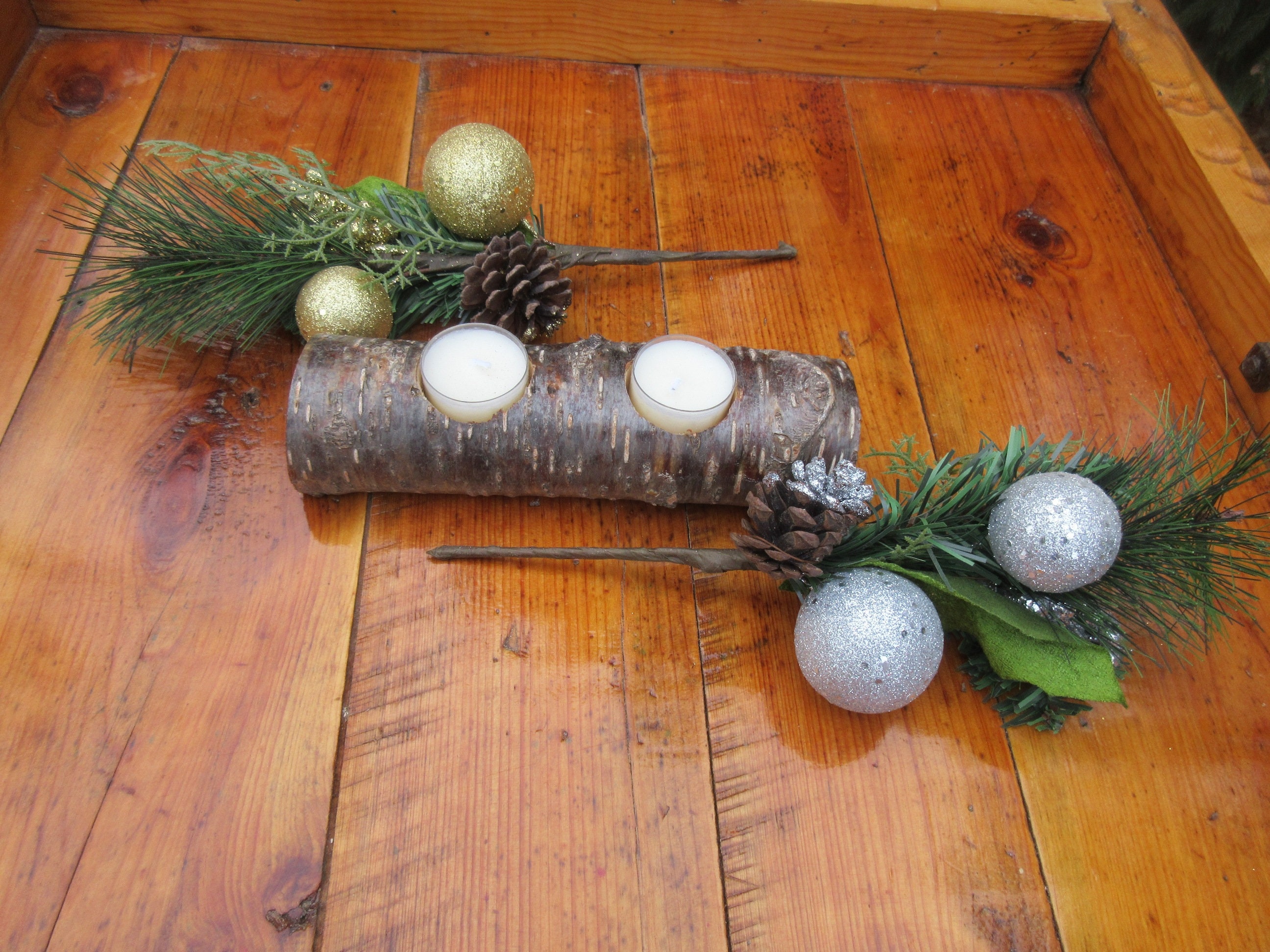Wood Yule Log