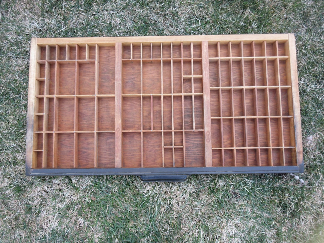 Antique Letterpress Thompson California Job Case, Type Case, Shadow Box ...