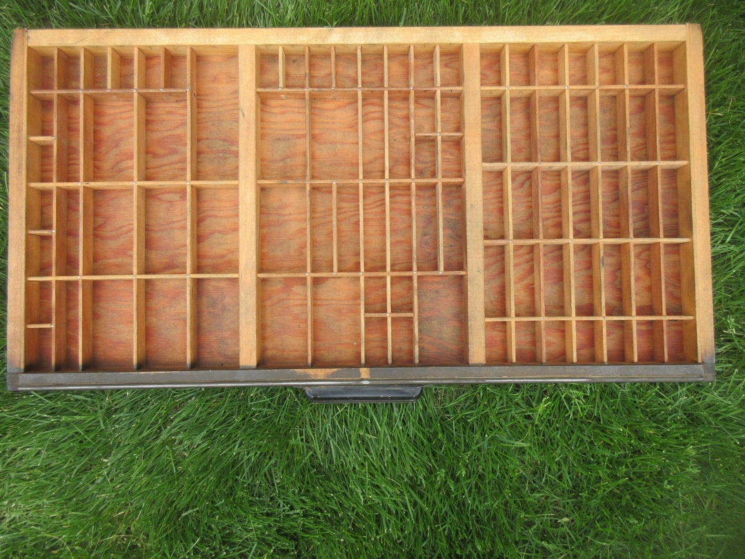 Antique Letterpress Thompson California Job Case, Type Case, Shadow Box ...