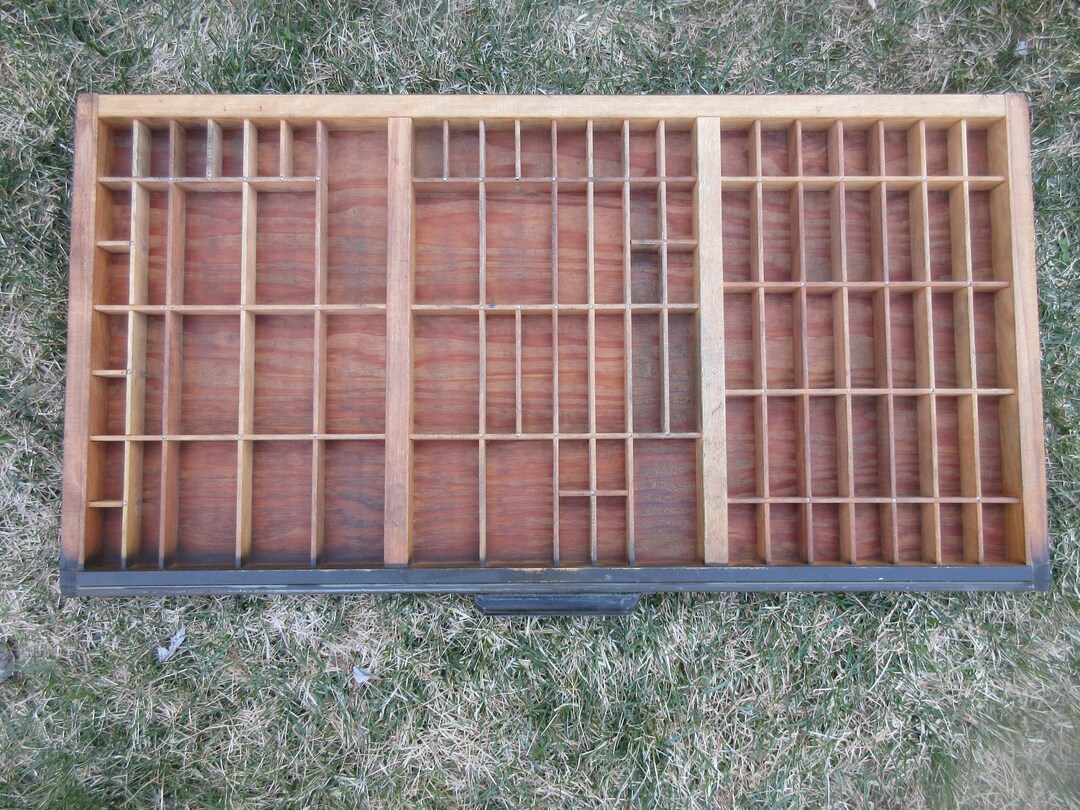 Antique Letterpress Thompson California Job Case, Type Case, Shadow Box ...