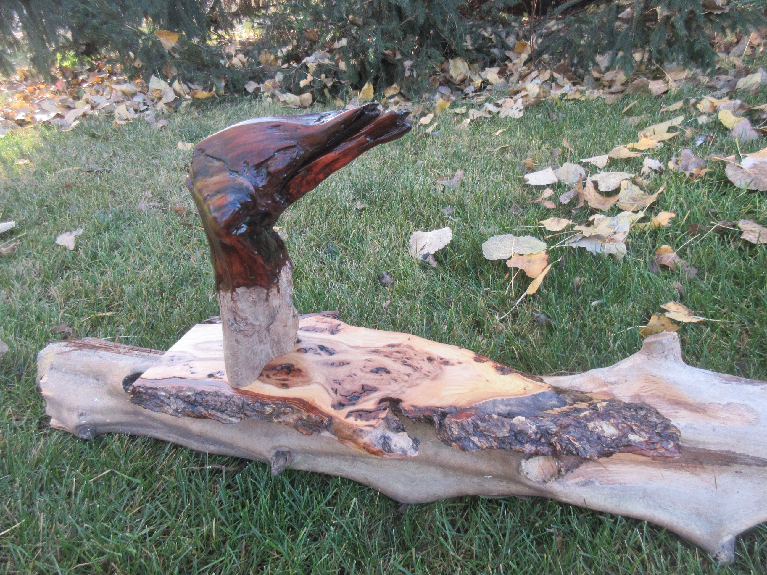 Abstract Wildlife Art, Driftwood Art - Cedar Wood Art, Shelf Art, Wall ...