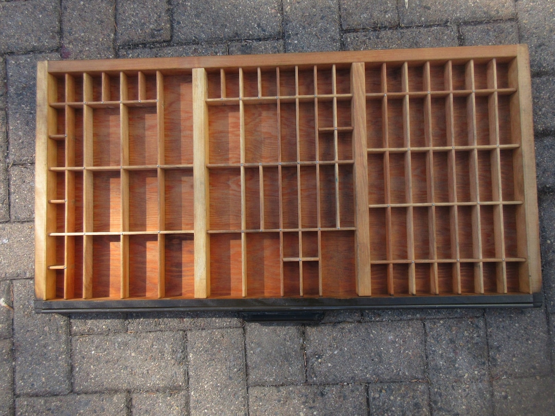 Antique Letterpress Thompson California Job Case, Type Case, Shadow Box ...