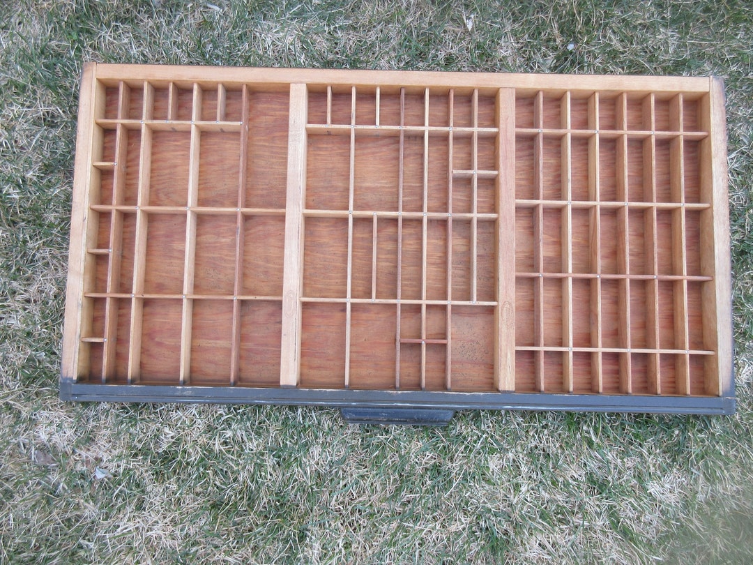 Antique Letterpress Thompson California Job Case, Type Case, Shadow Box ...