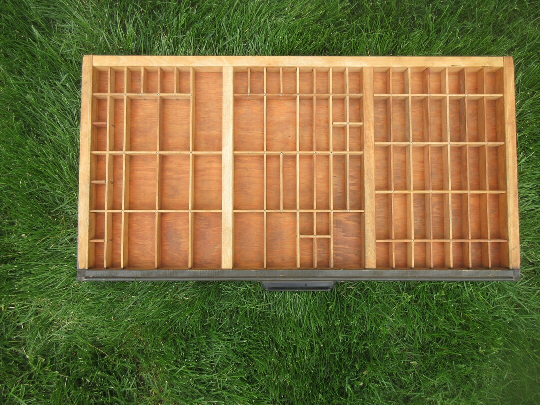 Antique Letterpress Thompson California Job Case, Type Case, Shadow Box ...