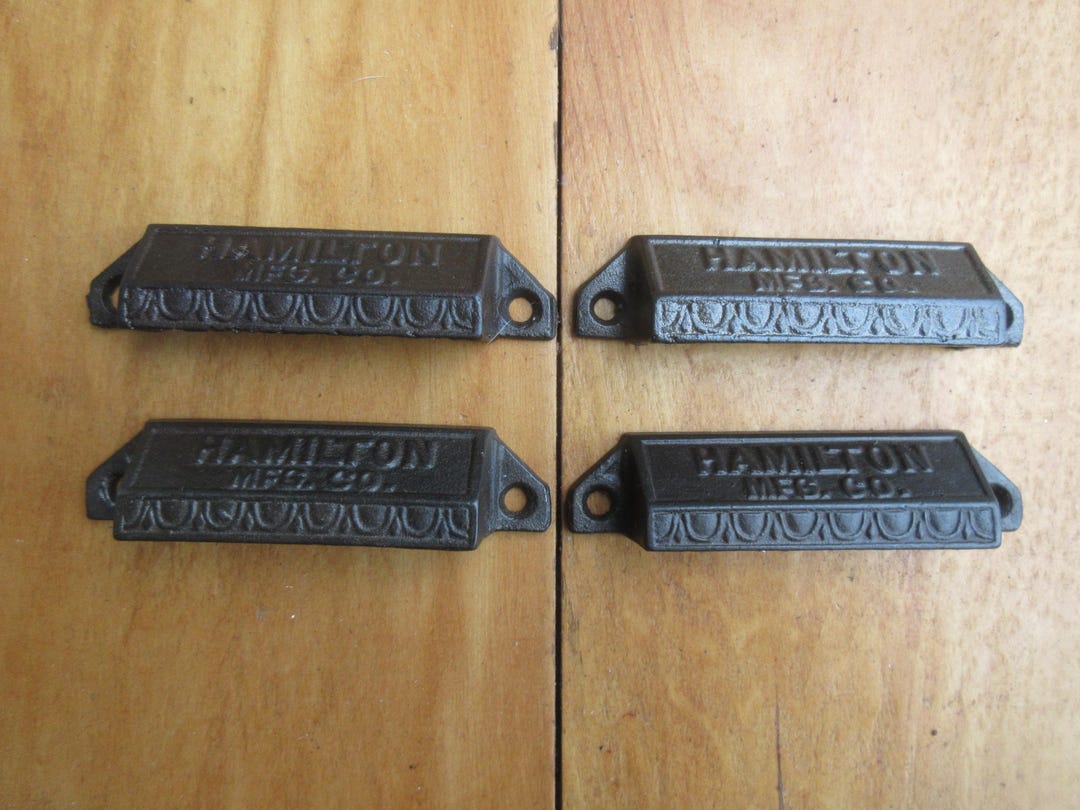 4 Antique Hamilton Cast Iron Letterpress Type Case Pulls S13 - Etsy