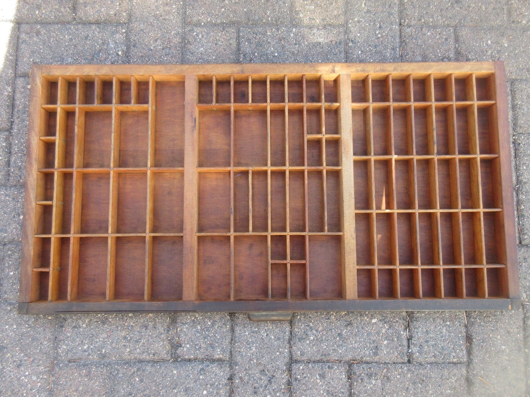 Antique Letterpress Hamilton California Job Case, Type Case, Shadow Box ...