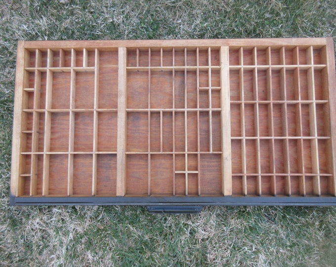 Antique Letterpress Thompson California Job Case, Type Case, Shadow Box ...