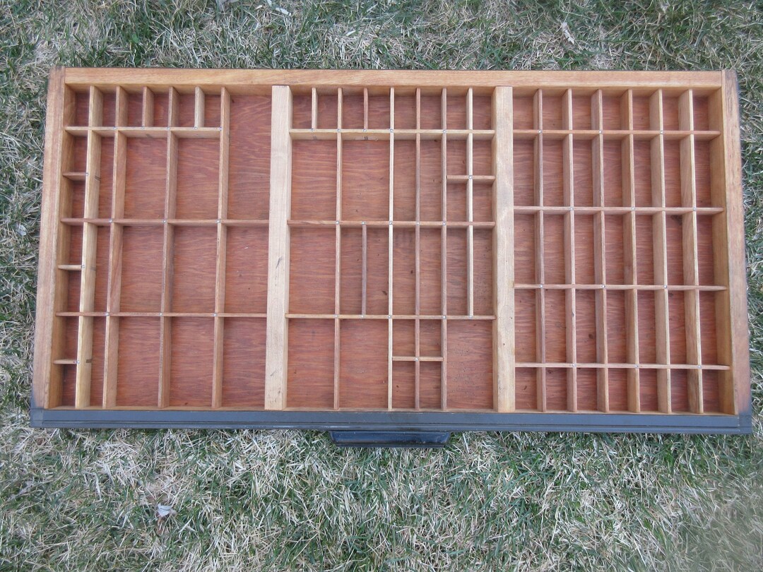 Antique Letterpress Thompson California Job Case, Type Case, Shadow Box ...