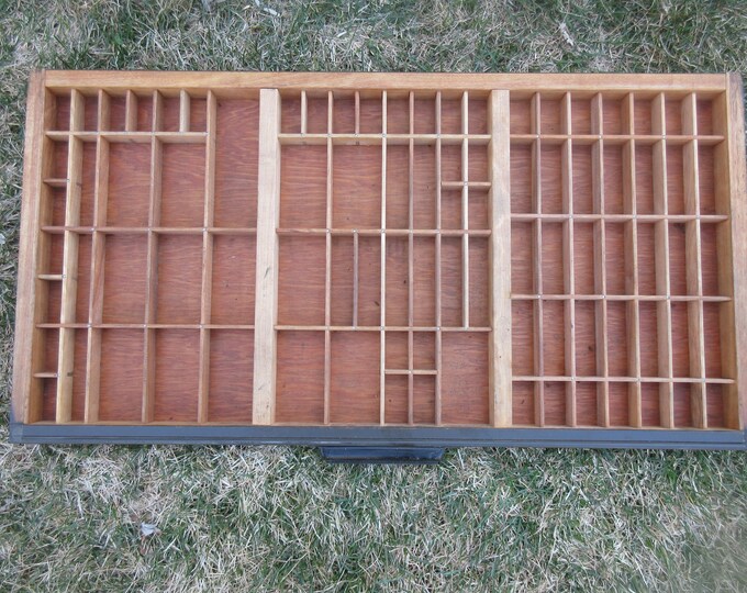 Antique Letterpress Thompson California Job Case, Type Case, Shadow Box ...