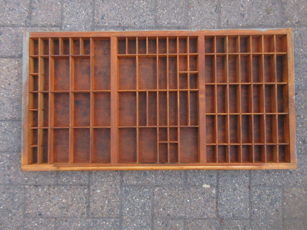 Antique Letterpress Hamilton California Job Case, Type Case, Shadow Box ...