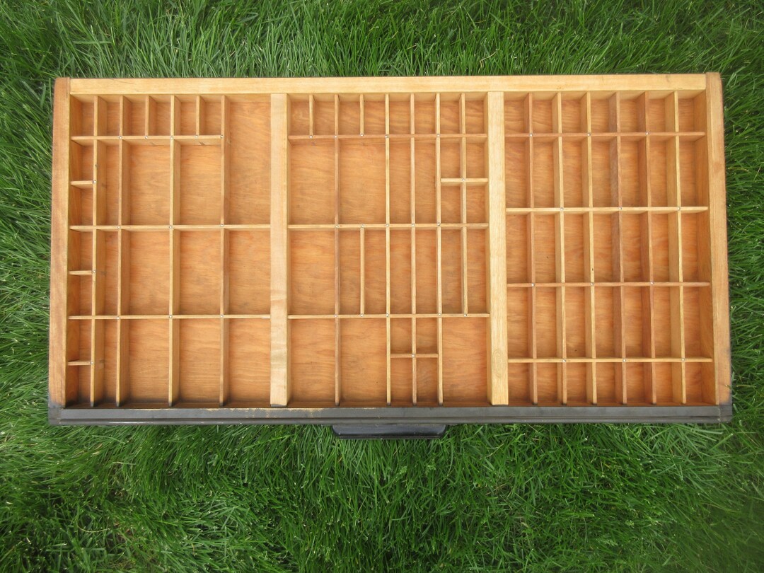 Antique Letterpress Thompson California Job Case, Type Case, Shadow Box ...