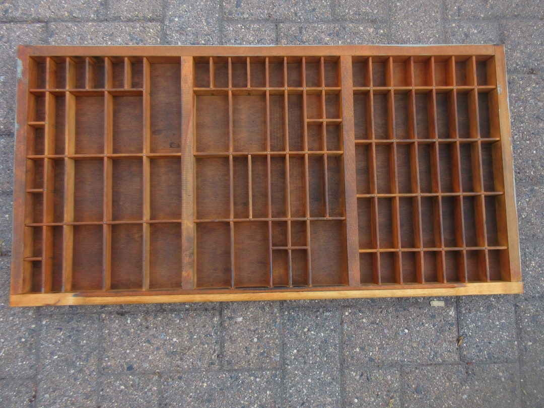 Antique Letterpress Hamilton California Job Case, Type Case, Shadow Box ...