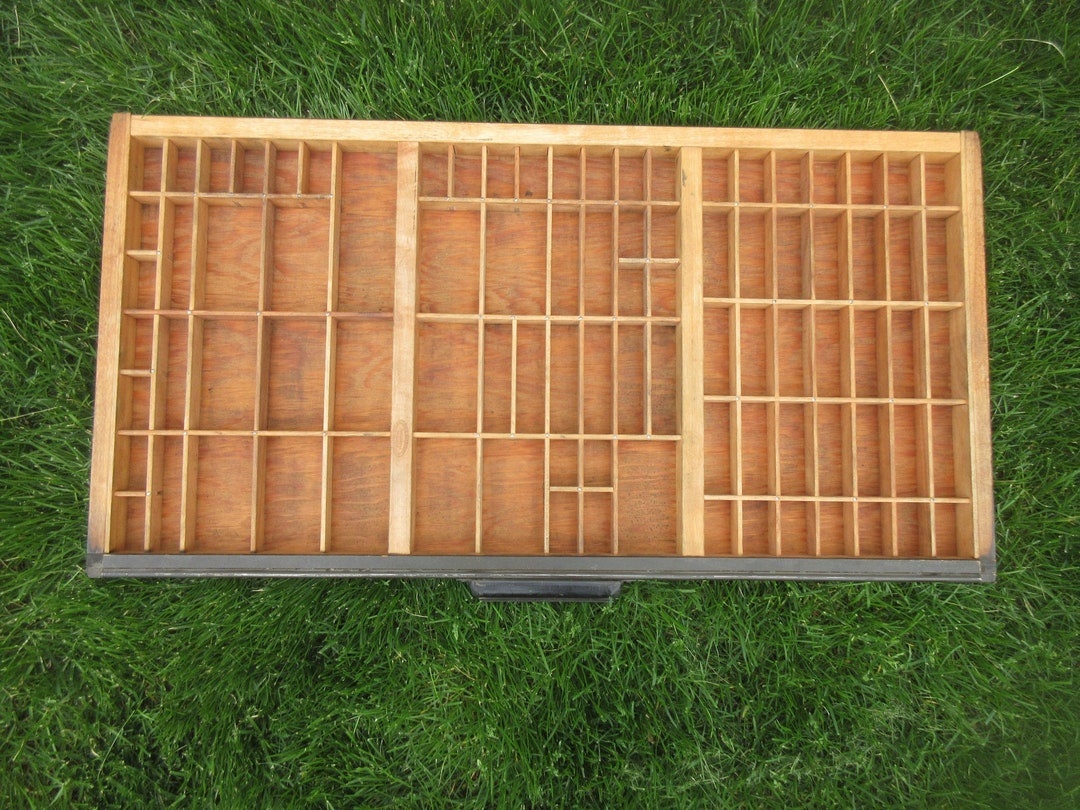 Antique Letterpress Thompson California Job Case, Type Case, Shadow Box ...