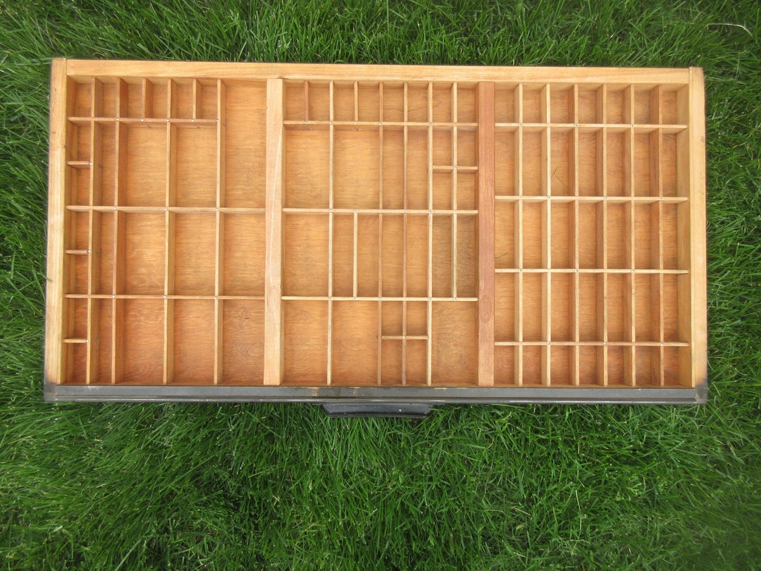 Antique Letterpress Thompson California Job Case, Type Case, Shadow Box ...