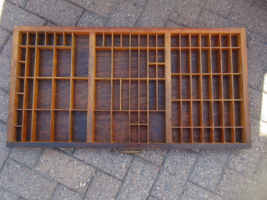 Antique Letterpress Hamilton California Job Case, Type Case, Shadow Box ...