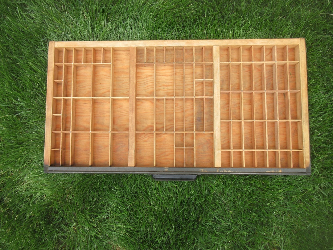 Antique Letterpress Thompson California Job Case, Type Case, Shadow Box ...