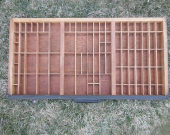Antique Letterpress Thompson California Job Case, Type Case, Shadow Box ...