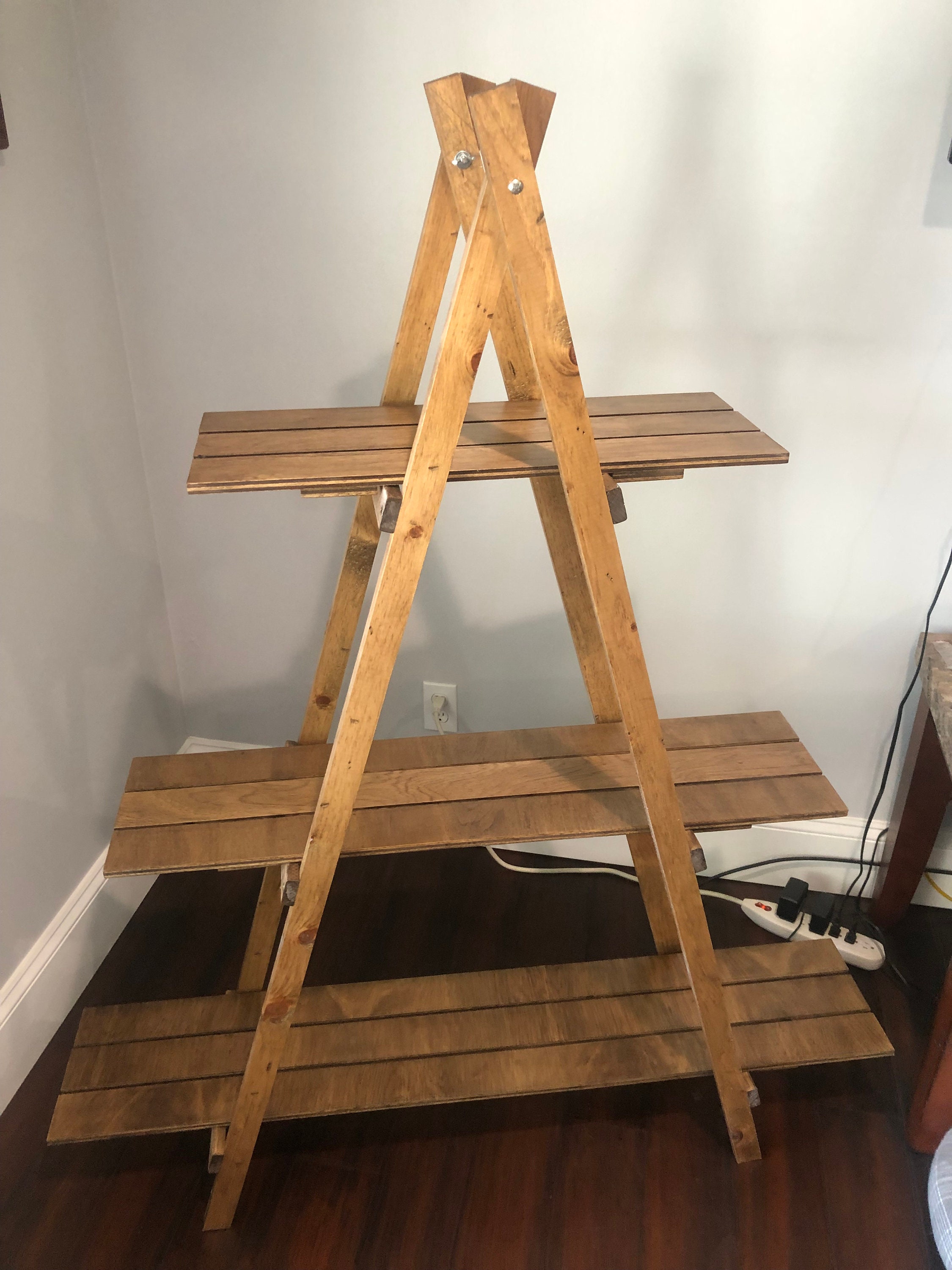 Folding Ladder Plant Stand - Etsy