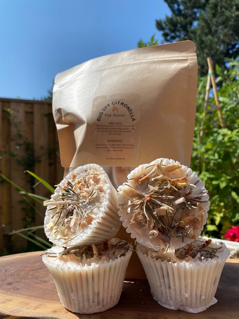 6 Pack Handmade Scented Fire Starters Fire Pit Campfire Kindling Eco ...