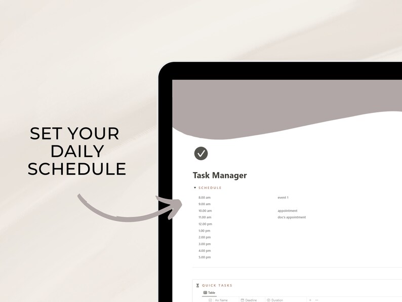 Notion Template Task Manager Notion Planner, Project Manager, Notion Dashboard, All in One ...