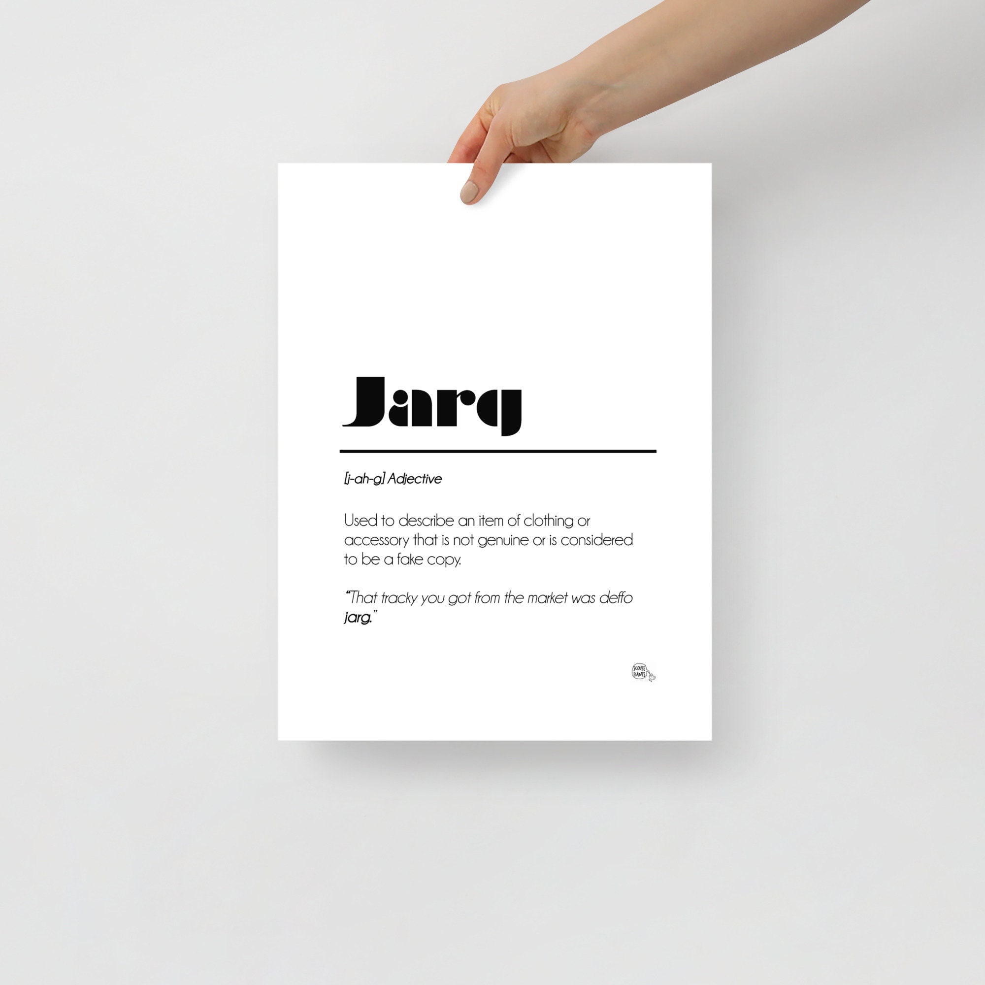 Scouse Word Definition Poster: Jarg - Etsy