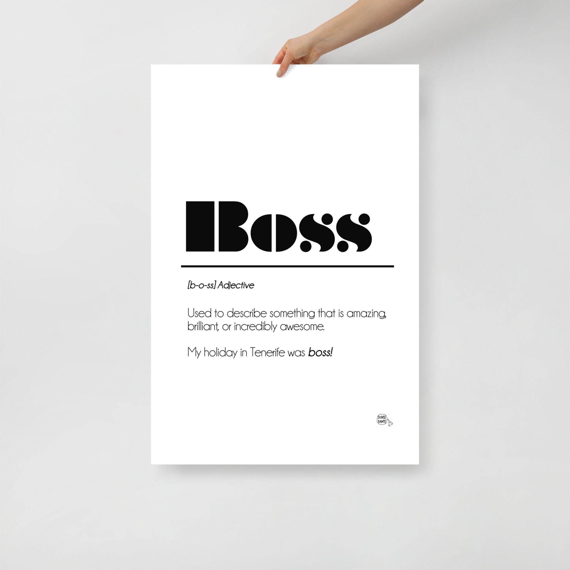 Scouse Word Definition Poster: Boss - Etsy