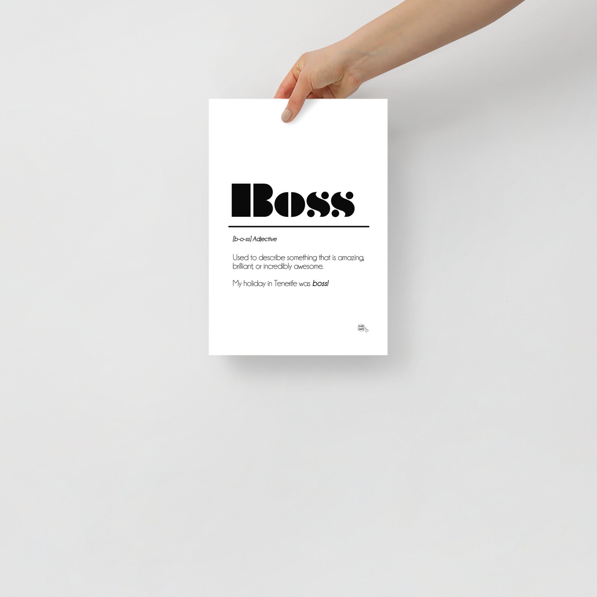 Scouse Word Definition Poster: Boss - Etsy