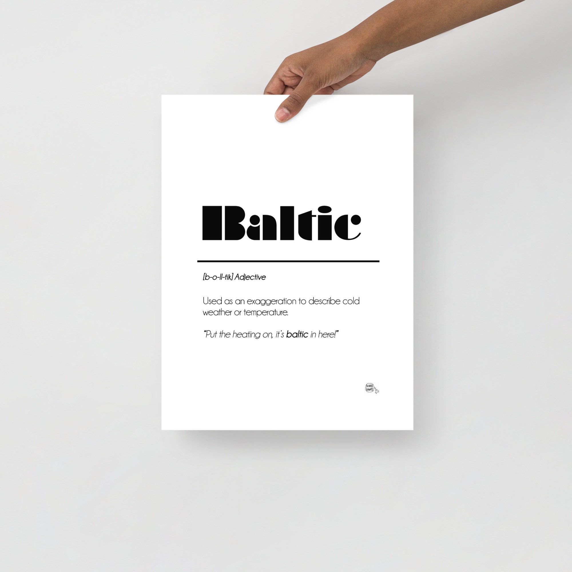 Scouse Word Definition Poster: Baltic - Etsy