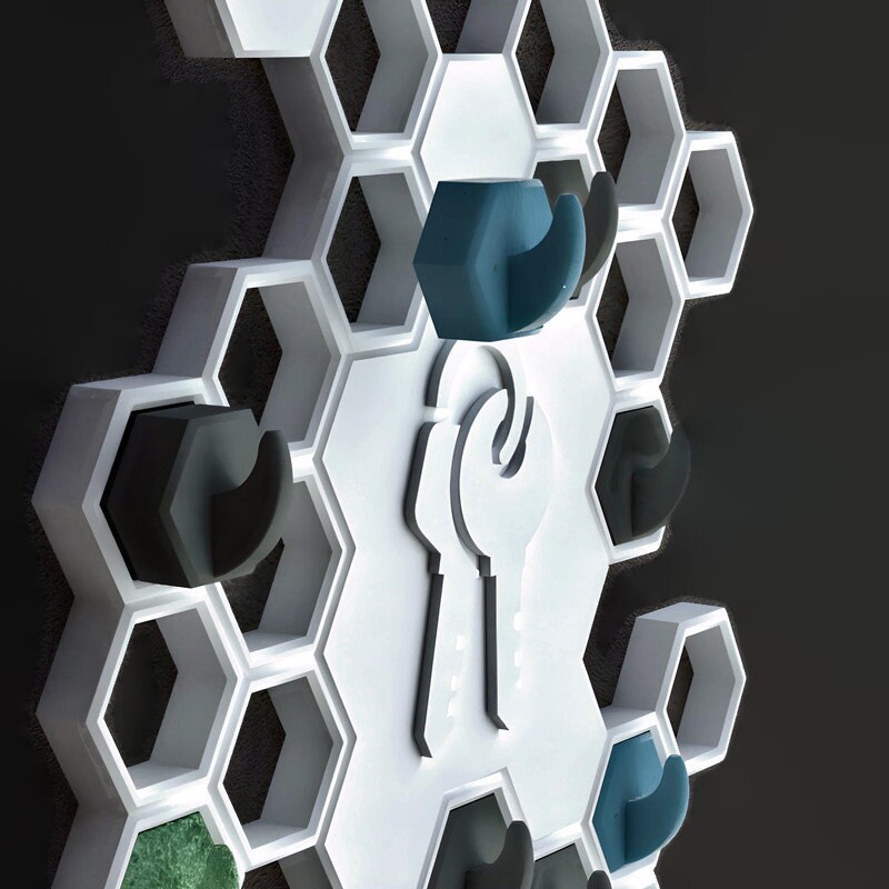 Aesthetic Wall Key Holder for 3D Printing - Etsy