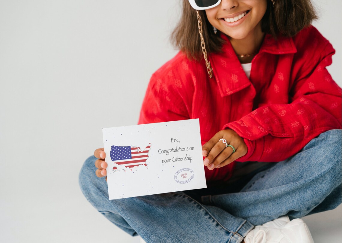 Personalized American Citizenship Card, Immigration USA Becoming ...