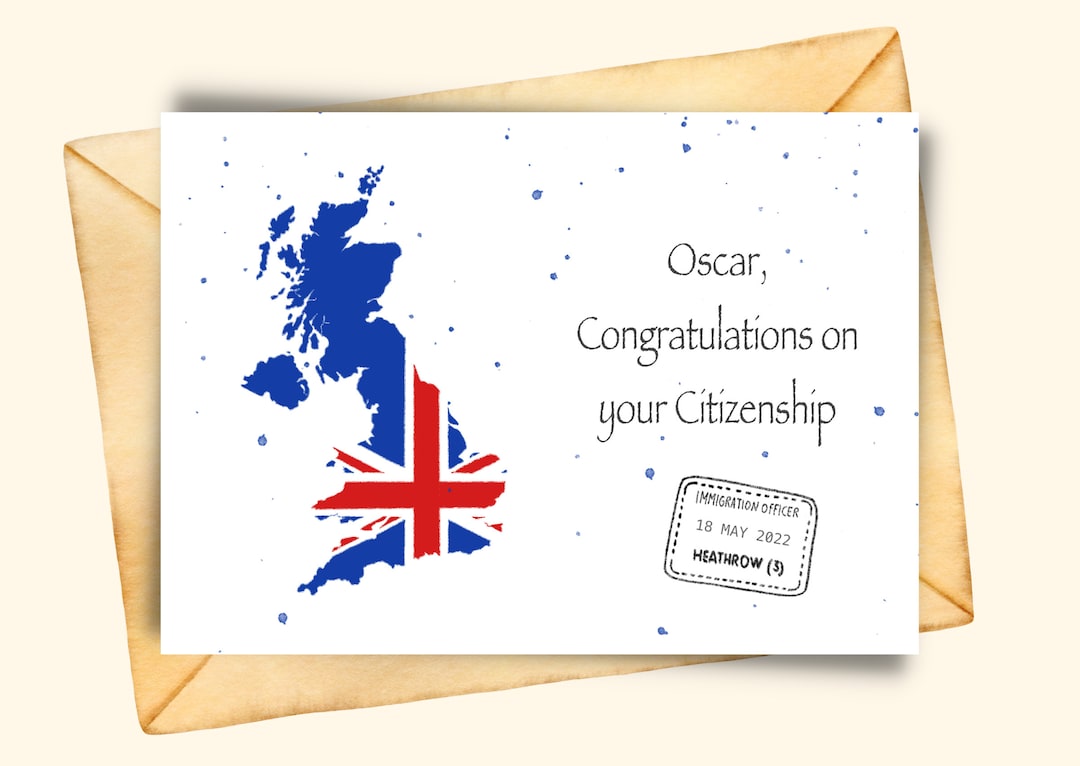 Personalized British Citizenship Card, Immigration UK Becoming British ...