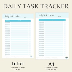 Undated Daily Task Tracker, Printable Task List - Etsy