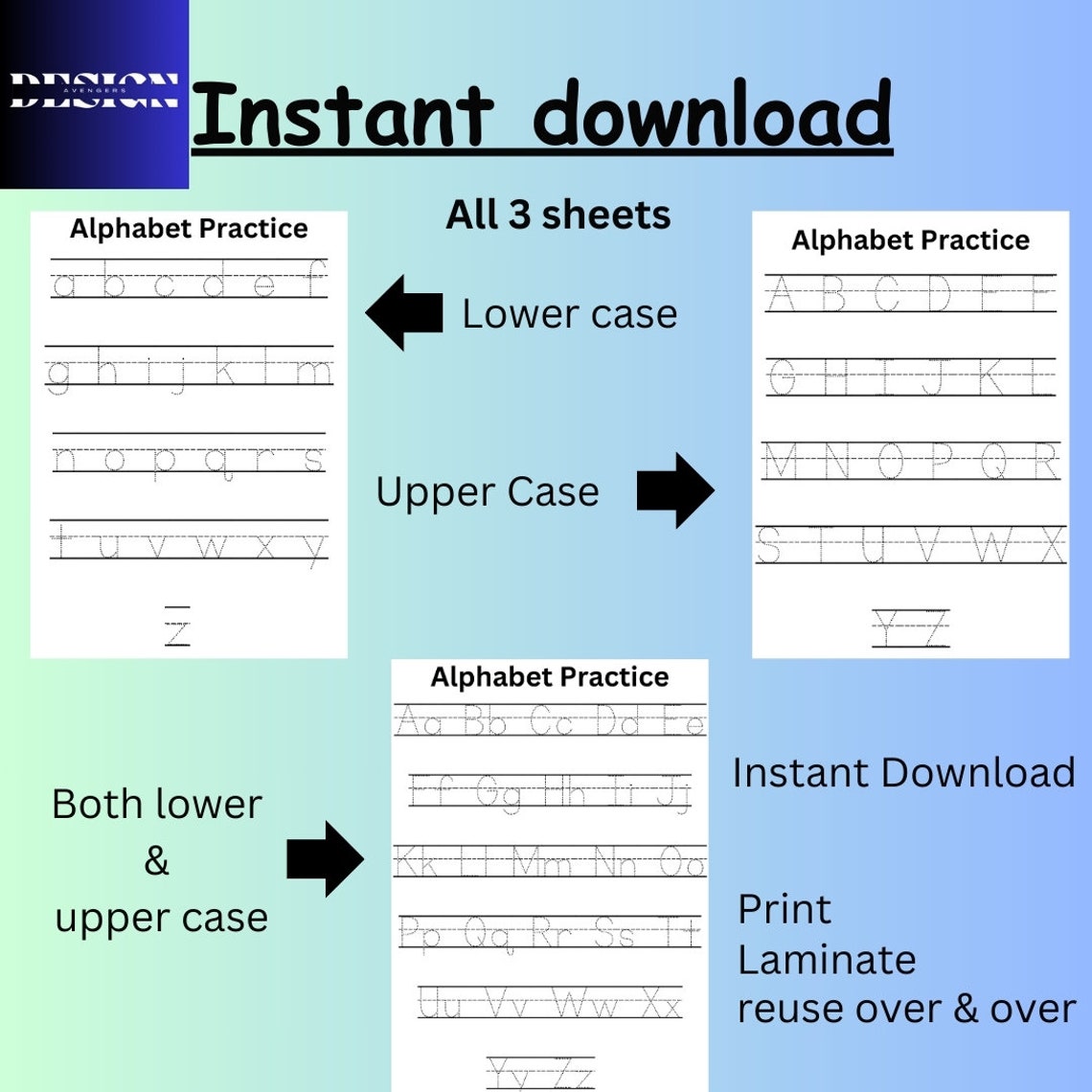 Alphabet Tracing Worksheets, Abc Handwriting Worksheets, Letter Tracing ...