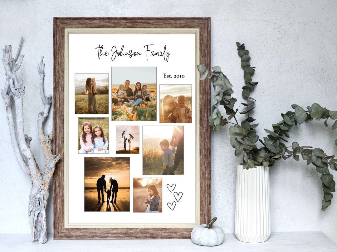 Family Photo Collage, Poster Template, Custom Gift, Canva Template ...