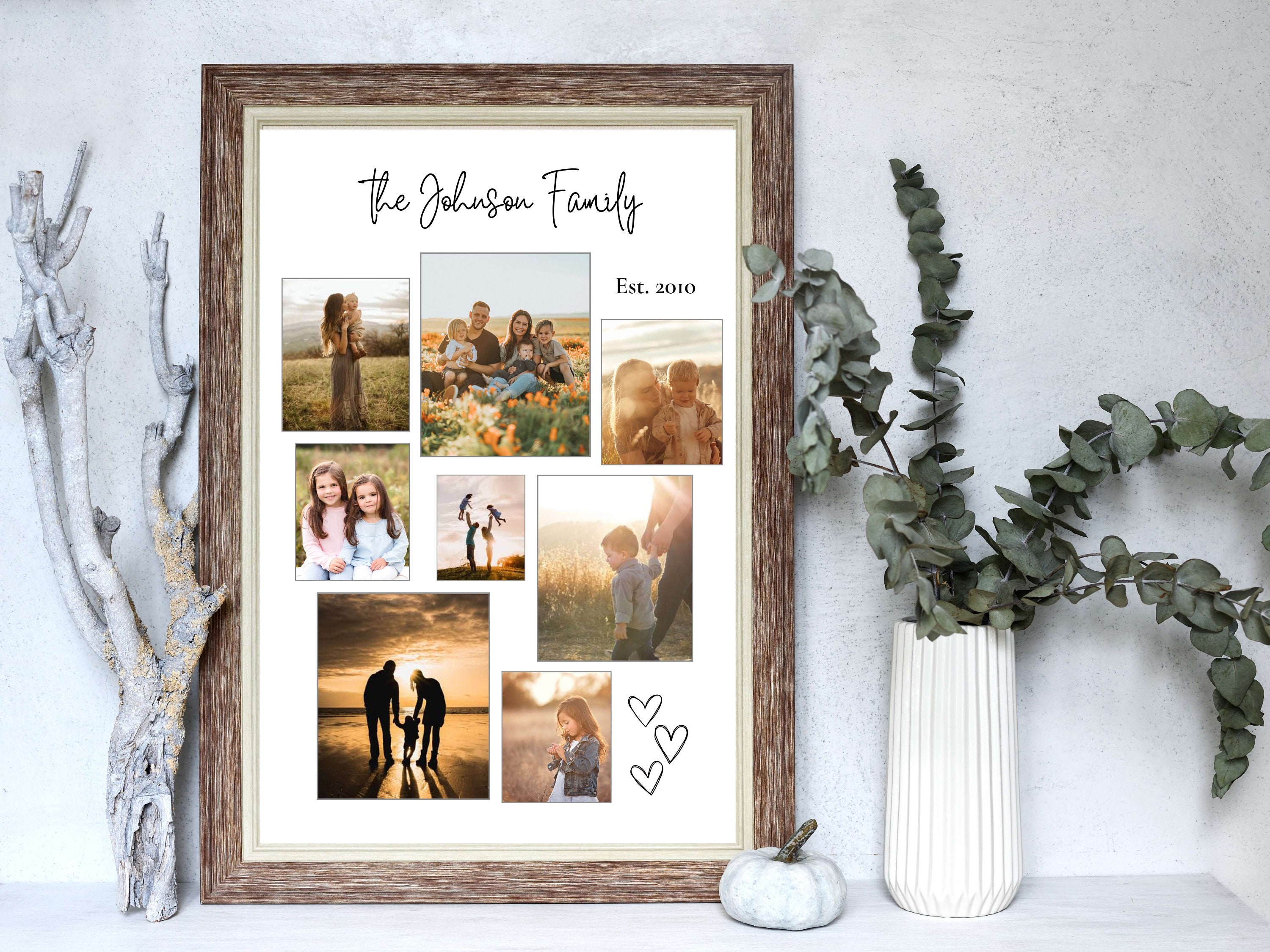 Family Photo Collage, Poster Template, Custom Gift, Canva Template ...