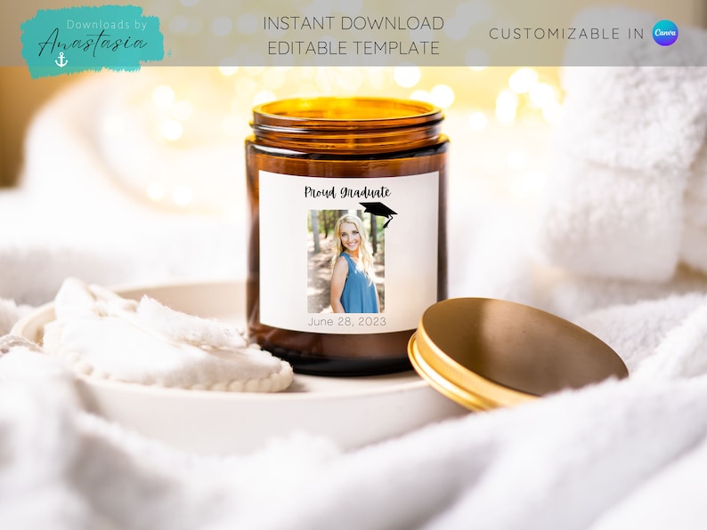Printable Candle Labels Template, Modern Candle Label Design, Custom ...
