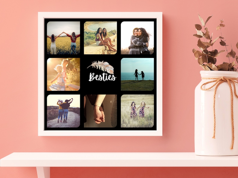 Personalized Photo Collage, Bestie Custom Template, Canva Personalized ...