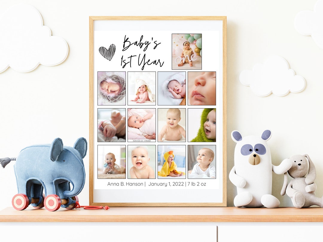 Babys First Year, 1st Birthday, First Year Collage, Photo Collage ...