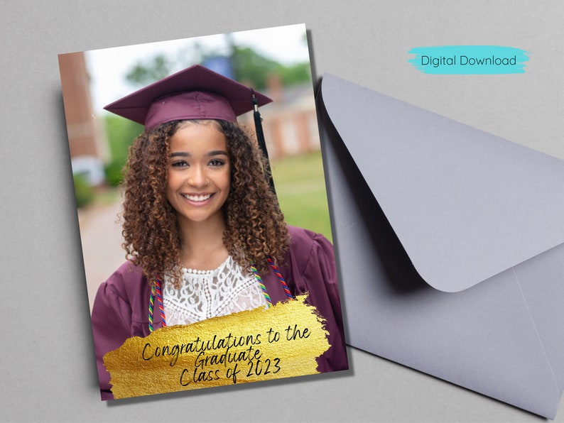 Senior Announcement, Class of 2023, Graduation Card Template, Grad ...