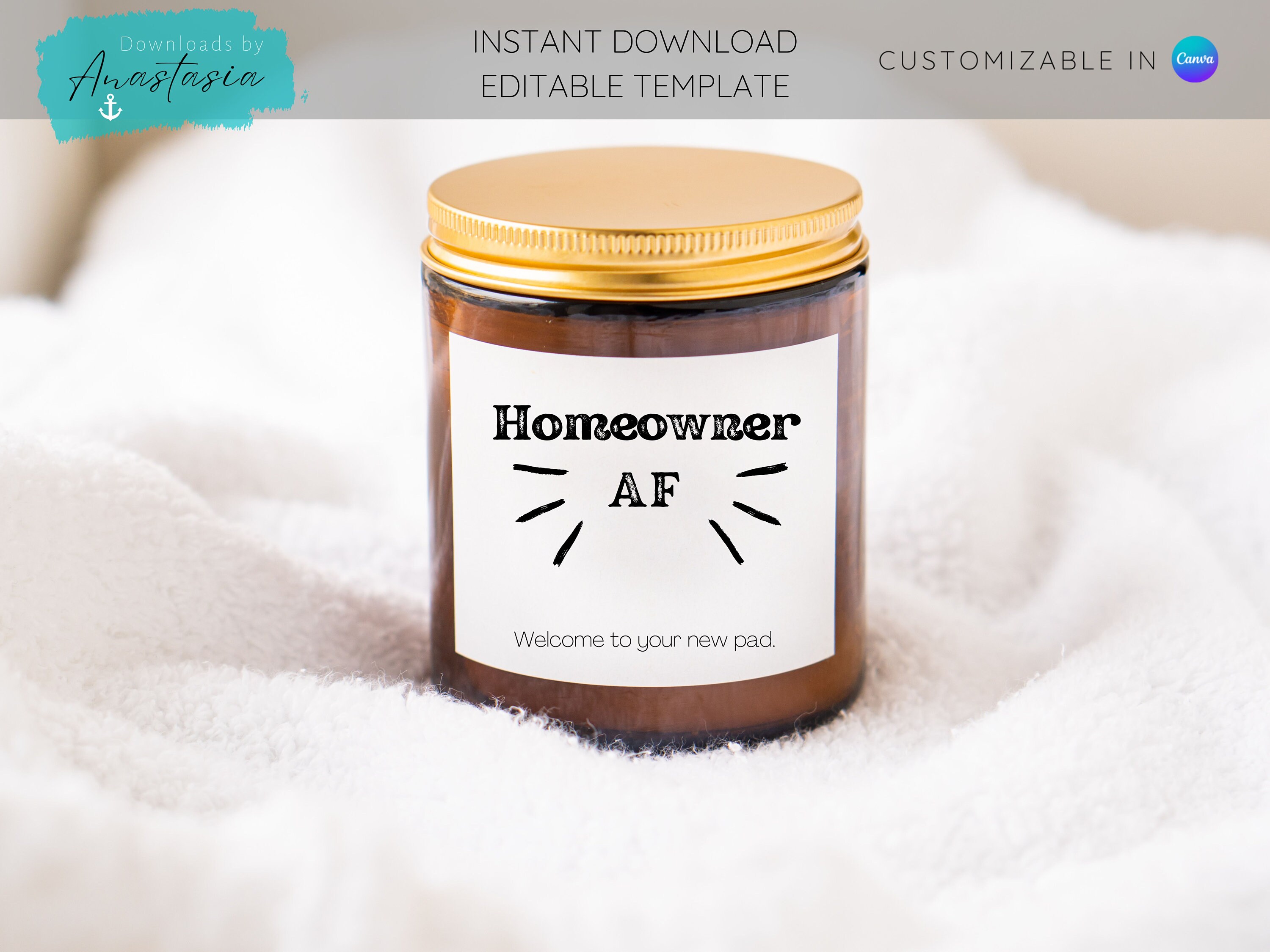 Printable Candle Labels Template, Modern Candle Label Design, Custom ...