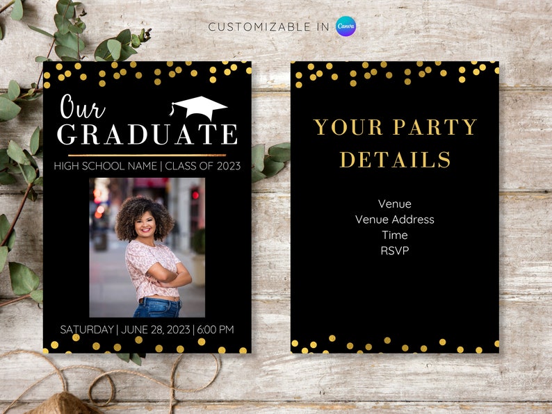 Graduation Announcement Template, Class of 2023, Graduation Party ...