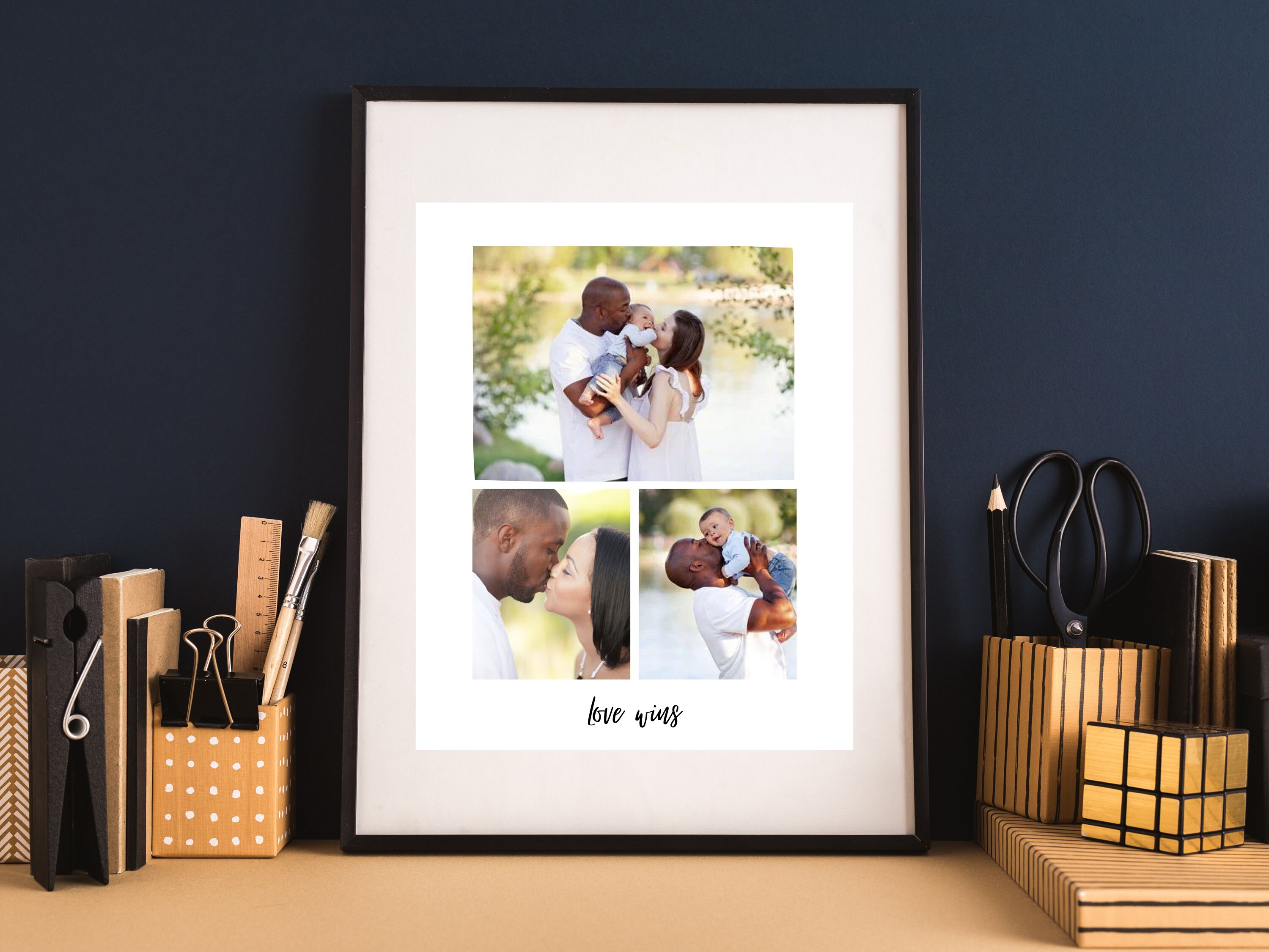 Family Photo Collage, Poster Template, Custom Gift, Canva Template ...