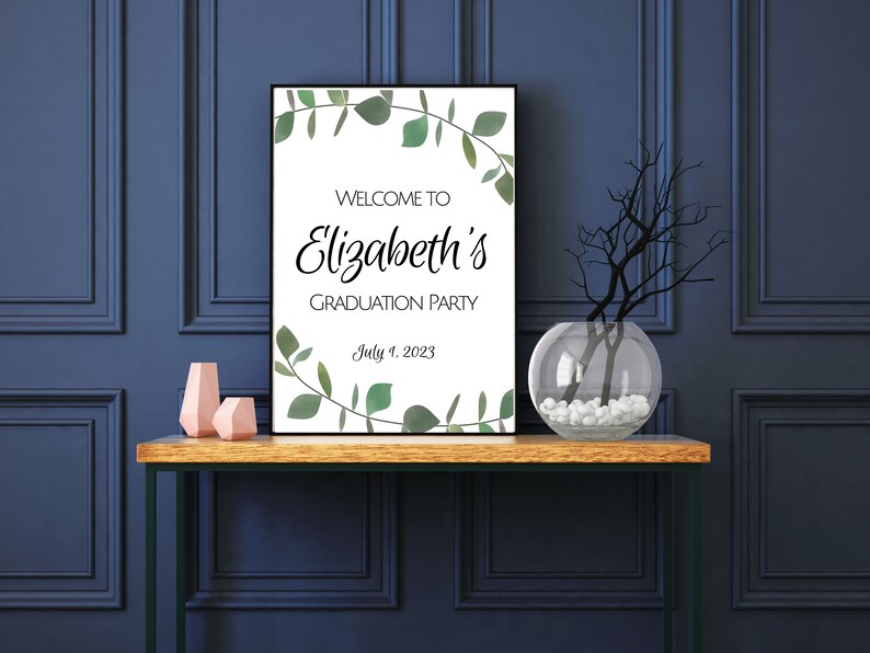 Graduation Party Welcome Sign, Graduation Welcome Poster With Photo ...