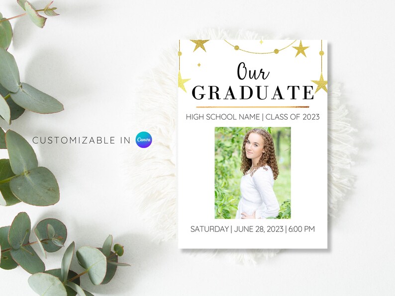 Graduation Announcement Template, Class of 2023, Graduation Party ...