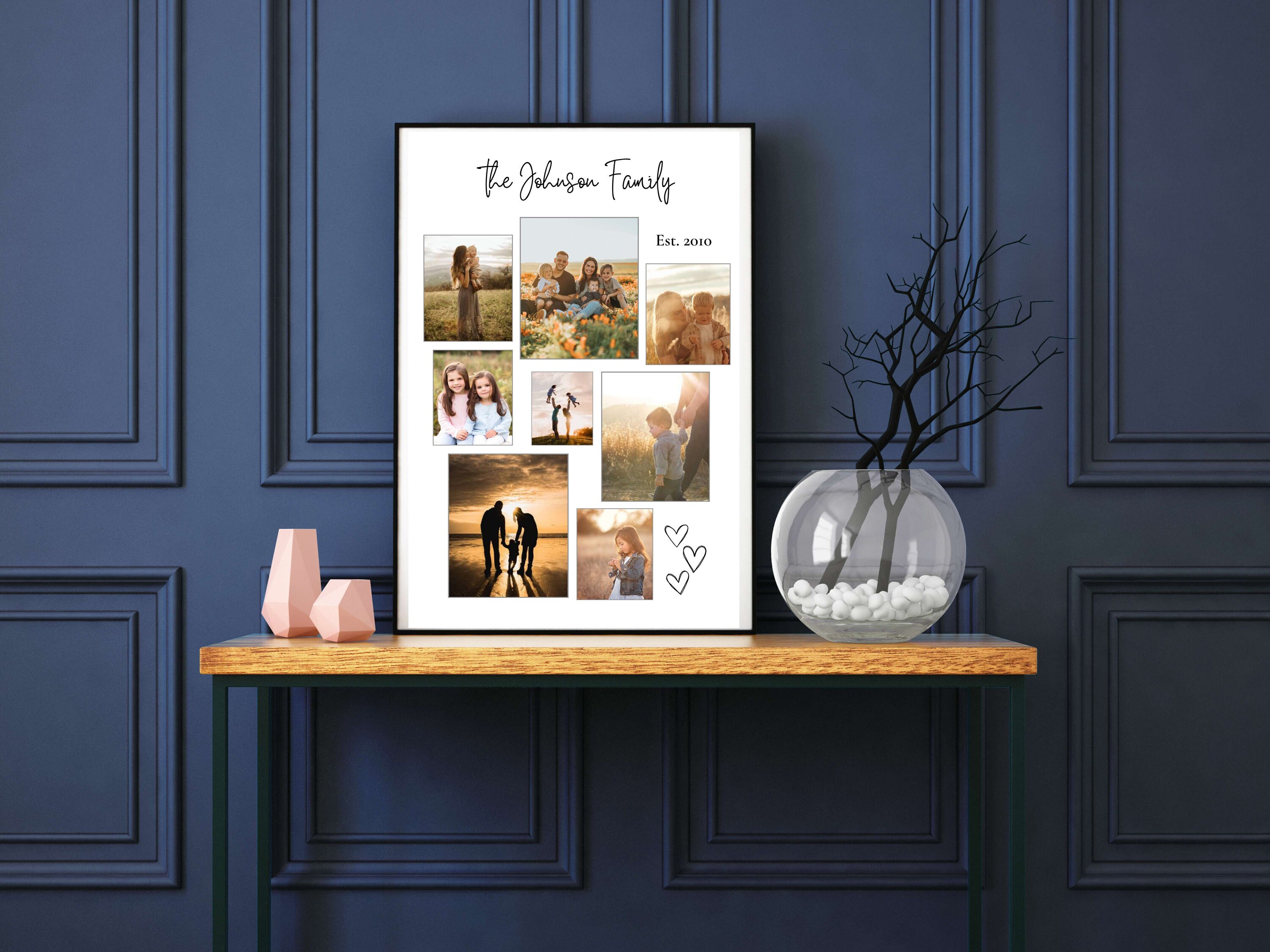 Family Photo Collage, Poster Template, Custom Gift, Canva Template ...