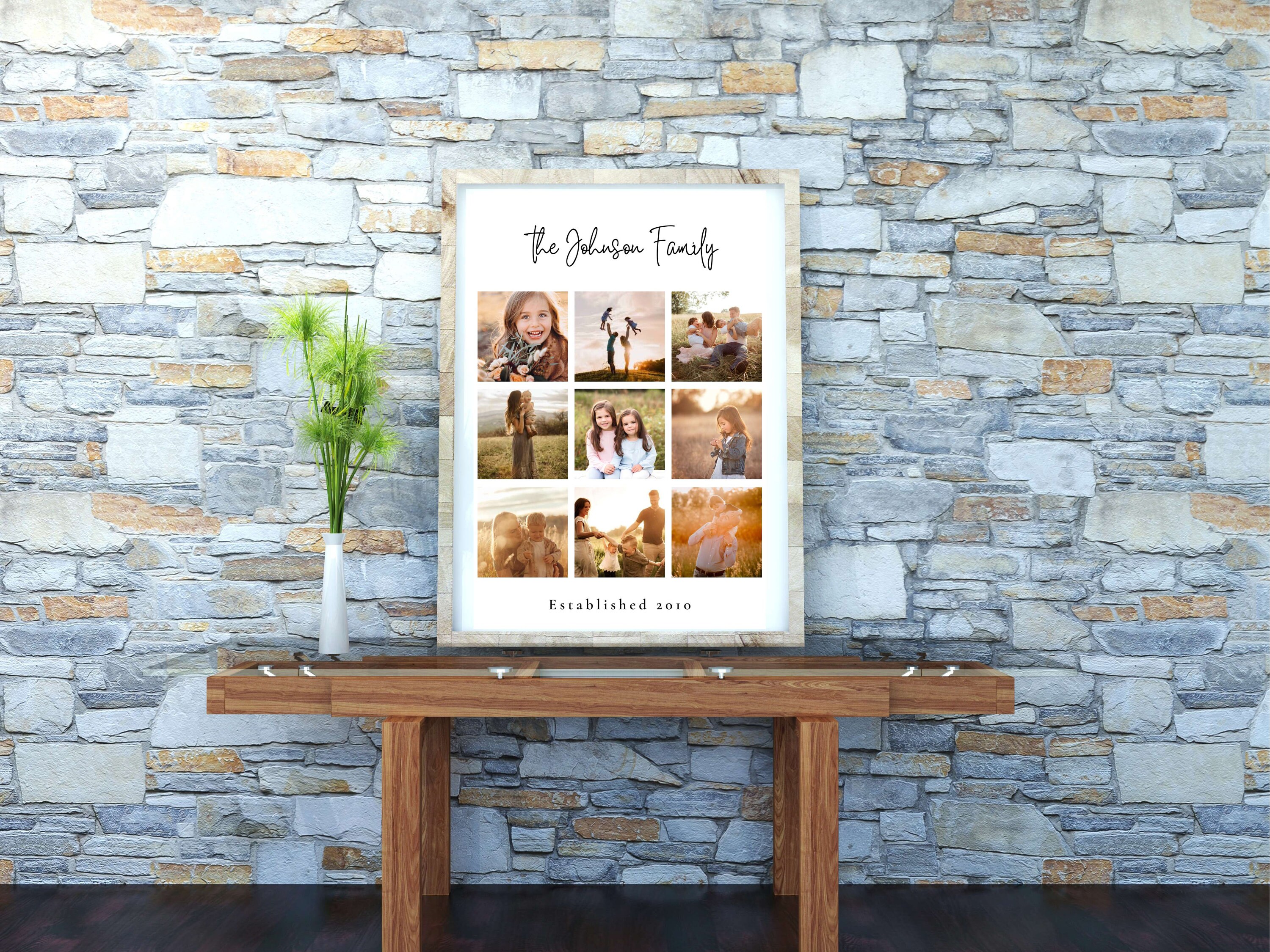 Family Photo Collage, Poster Template, Custom Gift, Digital Gift for ...