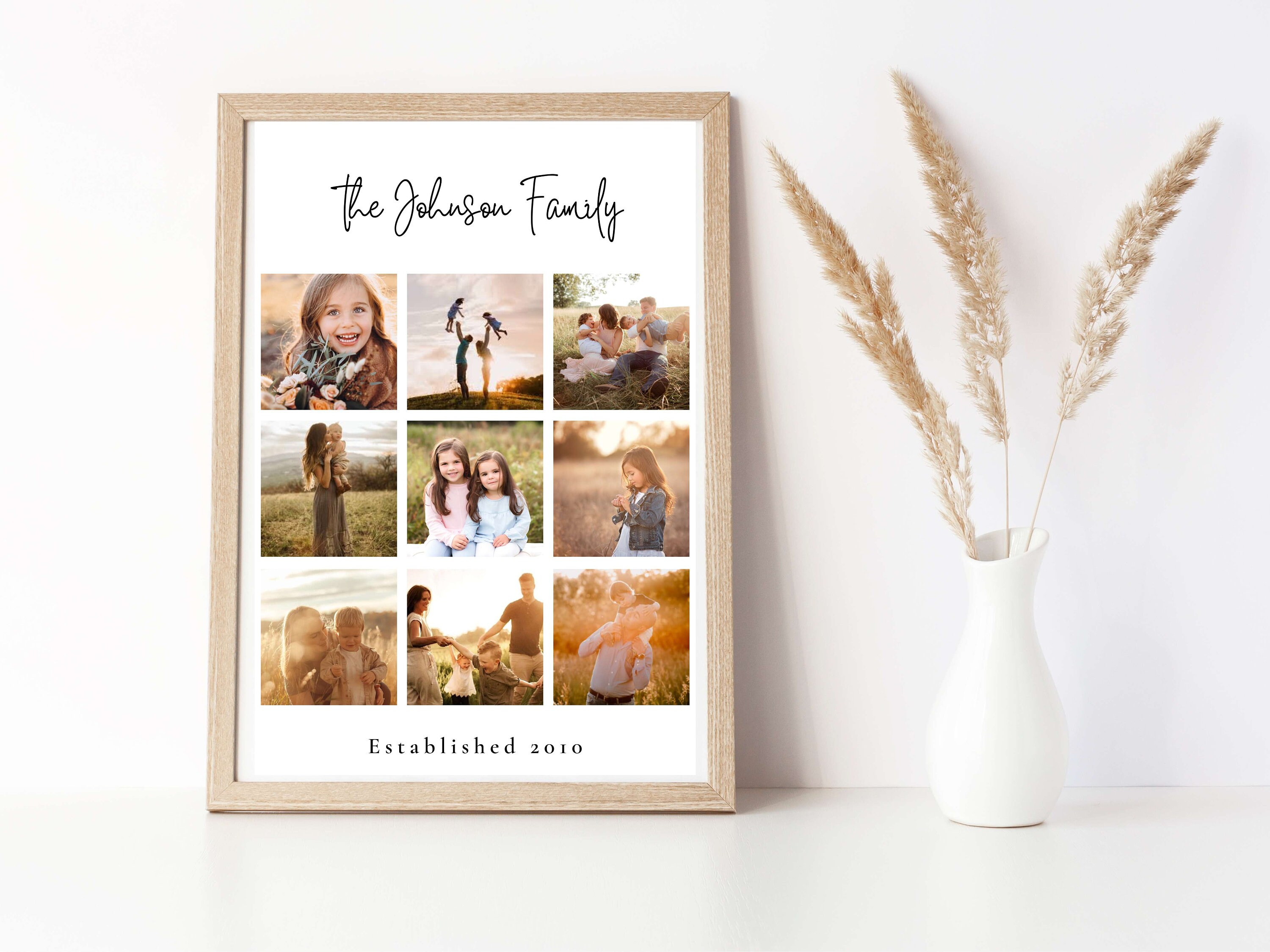 Family Photo Collage, Poster Template, Custom Gift, Digital Gift for ...