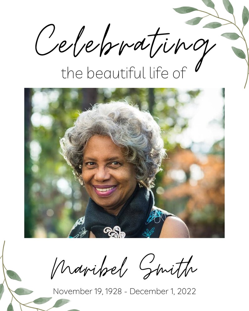 Funeral Poster, Celebration of Life, Obituary, Photo Collage, Memorial ...