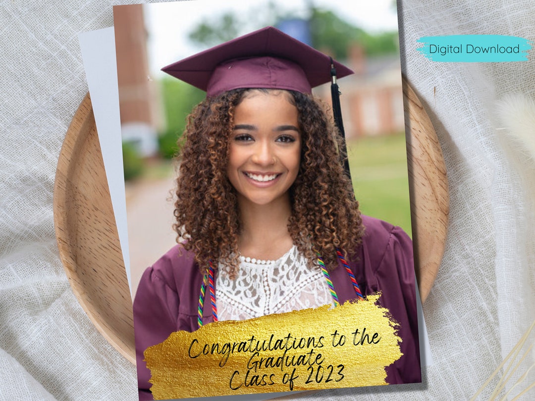 Senior Announcement, Class of 2023, Graduation Card Template, Grad ...